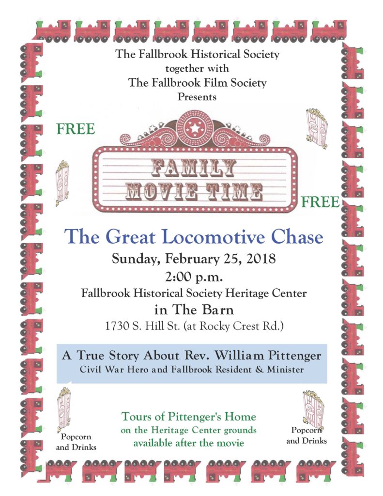 FHS Flyer for Film Matinee – Fallbrook Historical Society